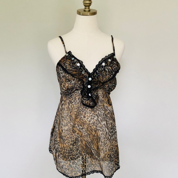 Daytrip | Intimates & Sleepwear | Sheer Sexy V Neck Camisole Sleep Top ...